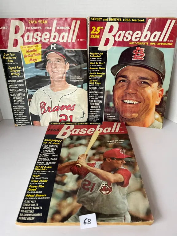 Vintage Baseball magazines – 3 Street & Smith’s issues from the 1960’s ...