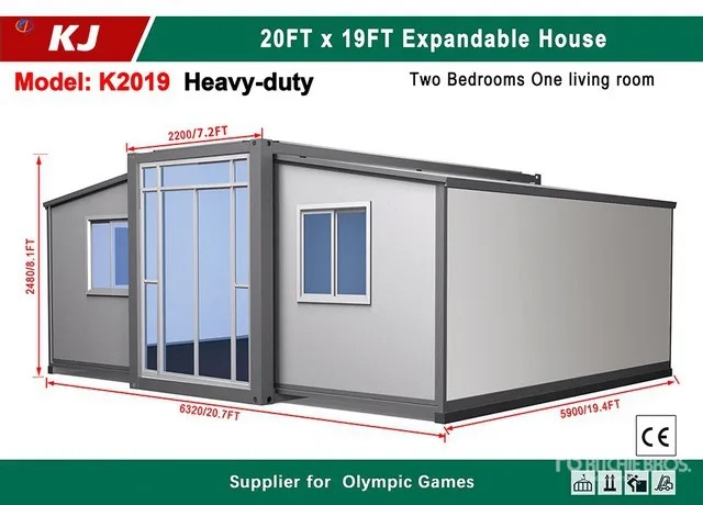 2026 KJ K2019 20 ft x 19 ft Prefabricated Tiny Home Storage Building ...