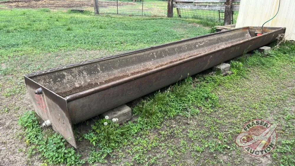 20ft Cast steel water trough with float - Aucteeno
